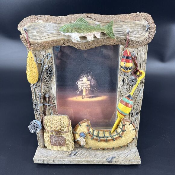 The Enchanted Collection | Accents | Art Frame Resin Fishing Theme Pole ...